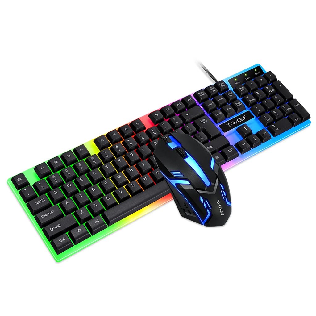 T-WOLF TF230 Wired Gaming Keyboard and Mouse | Rimedia